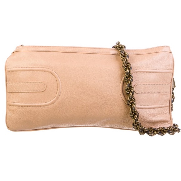 Chloe | Bags | Chloe Neutral Clutch With Detachable Metal Strap | Poshmark